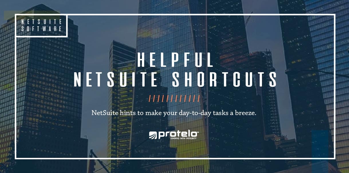 Netsuite Shortcut Secrets