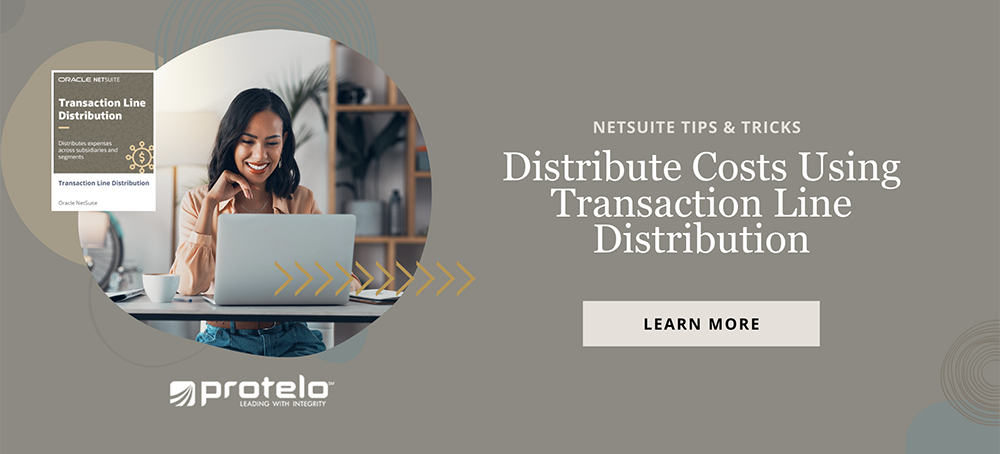Distribute Costs Using Transaction Line Distribution